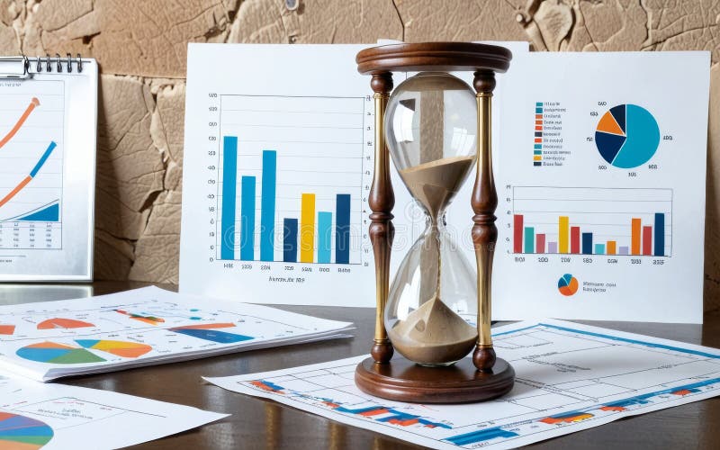 Hourglass Visualization: Time is Money Stock Illustration ...