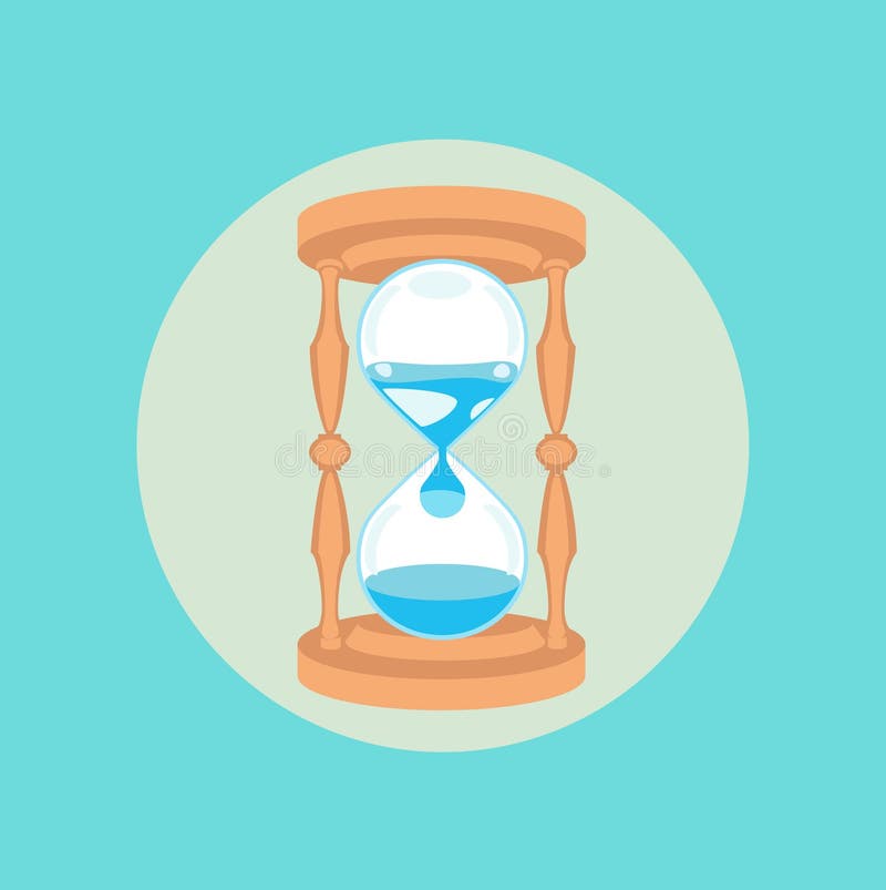 Hourglass Water Dripping Flat Design Stock Illustrations – 2 Hourglass ...