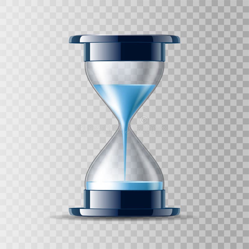 Hourglass with Water. Water Drips into the Watch. Save Water Metaphor ...