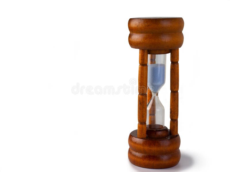 Hourglass on White Background. Clipping Path Stock Photo - Image of ...