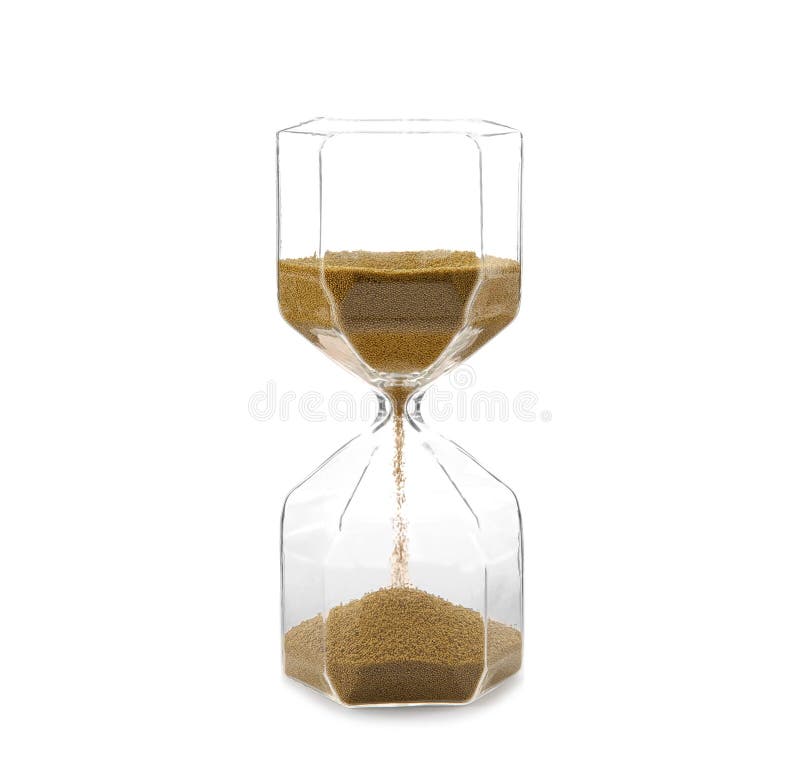 Hourglass on White Background. Time Management Concept Stock Image ...