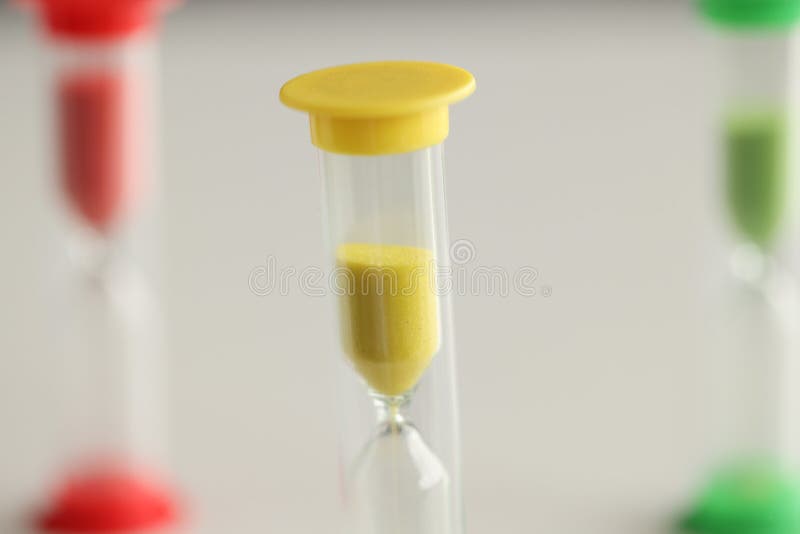 Hourglass Yellow, Red and Green. Deadline and Time Management Stock ...