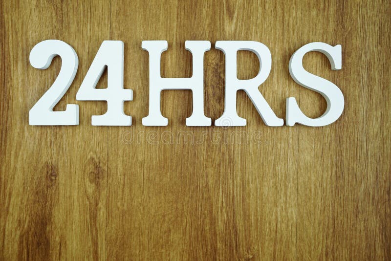 24 Hours Alphabet Letters Top View on Wooden Background Stock Photo ...