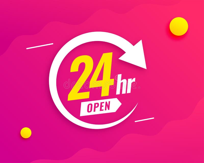 Open 24 Hours Sign Message Symbol Stock Illustrations – 267 Open 24 ...