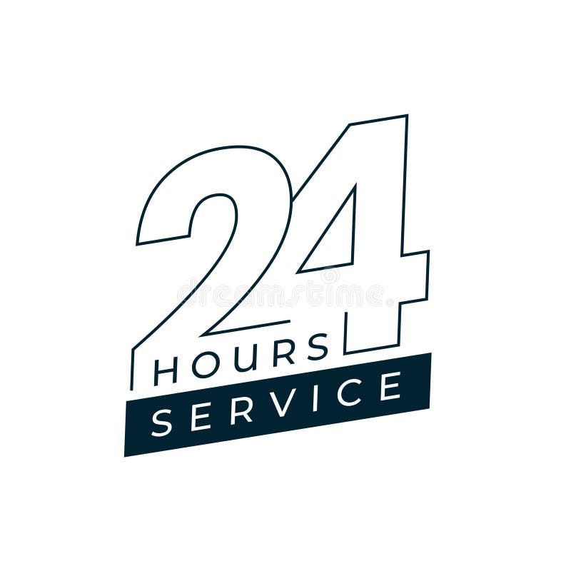 24 Hours Availability for Service and Support Concept Poster Stock ...