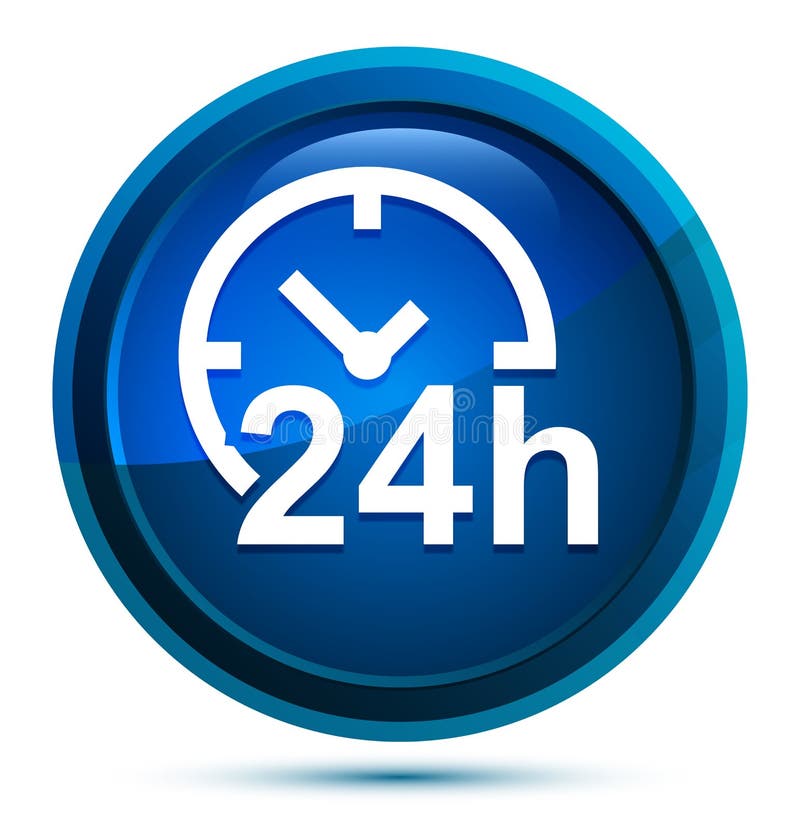 24 Hours Clock Dial. Vector Illustration Stock Vector - Illustration of ...