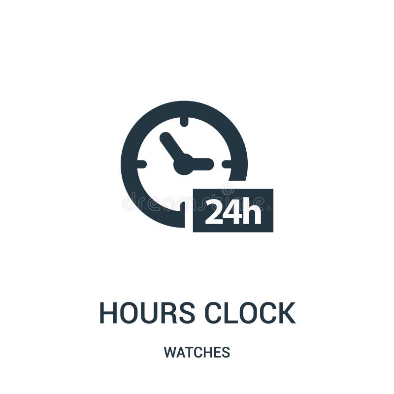 Hours Clock Symbol Icon Vector from Watches Collection. Thin Line Hours ...