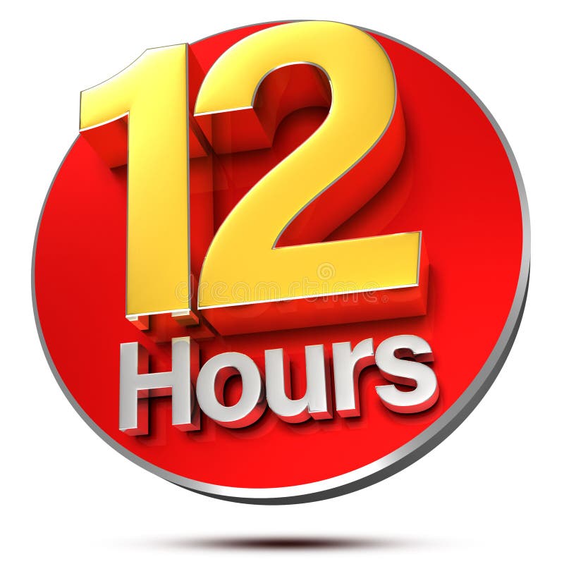 12 hours stock illustration. Illustration of isolated - 51797023