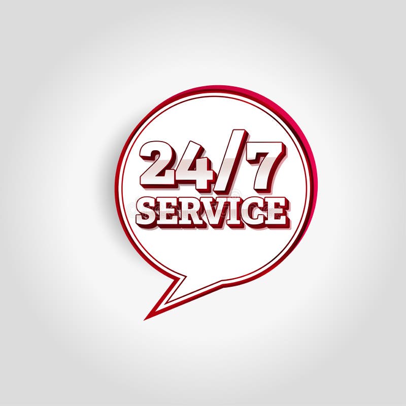24 Hours a Day Service Icon Symbol Vector Eps 10 Stock Vector ...