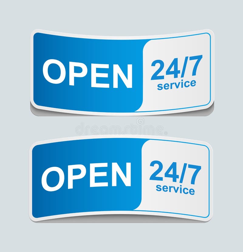 24 Hours 7 Days Customer Service Icon Stock Vector - Illustration of ...