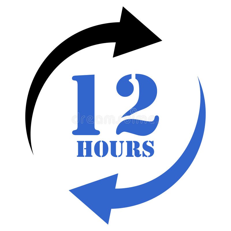 12 hours icon design stock vector. Illustration of meter - 214498222