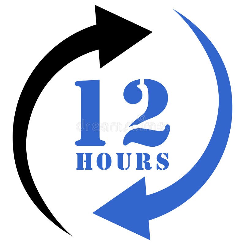 12 hours icon design stock vector. Illustration of dial - 214498225