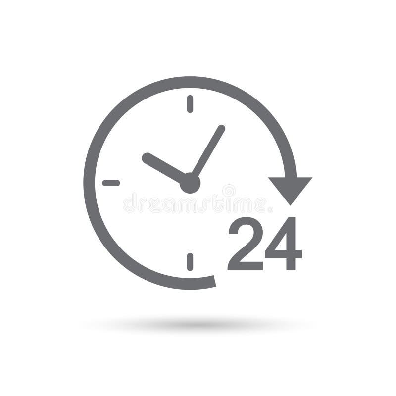 24 Hours Icon. 24 Hours Order Execution or Delivery Service Icons Stock ...