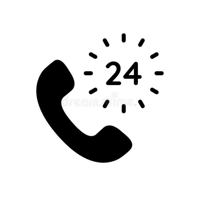 24 Hours Online Call Support. Call Center Icon Stock Vector ...