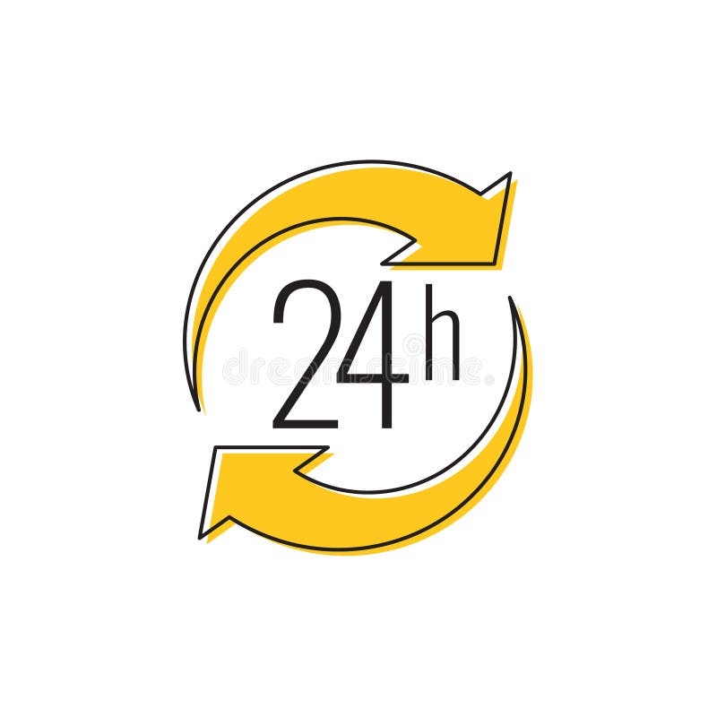 12, 24, 36, 48 and 72 Hours Order Execution or Delivery Service Icons ...