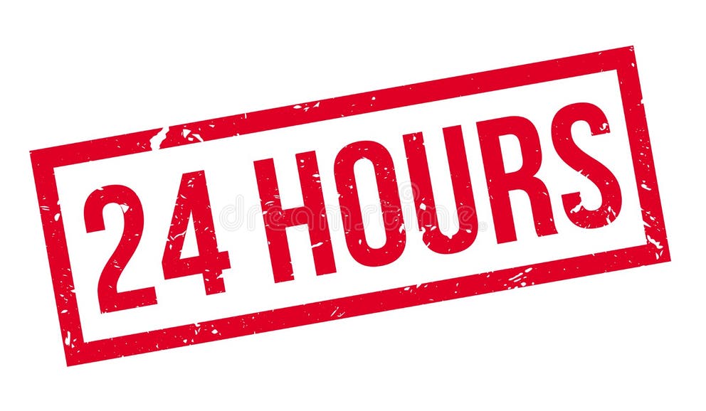 24 hours rubber stamp stock illustration. Illustration of sign - 83188846