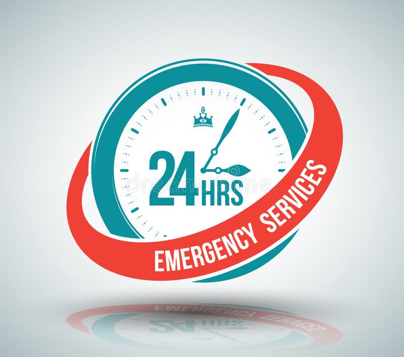 24 Hour Emergency Service Logo Stock Illustrations – 362 24 Hour ...
