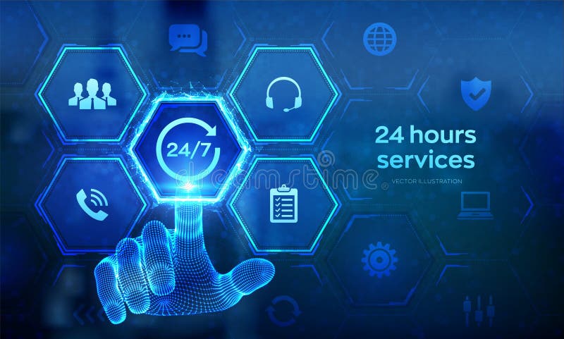 24 Hours Servises. 24-7 Support. Technical Support. Customer Help. Tech ...