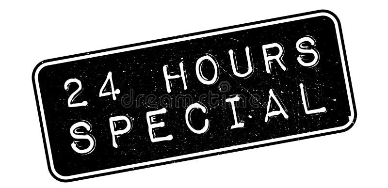 24 Hours Special Rubber Stamp Stock Illustration - Illustration of ...