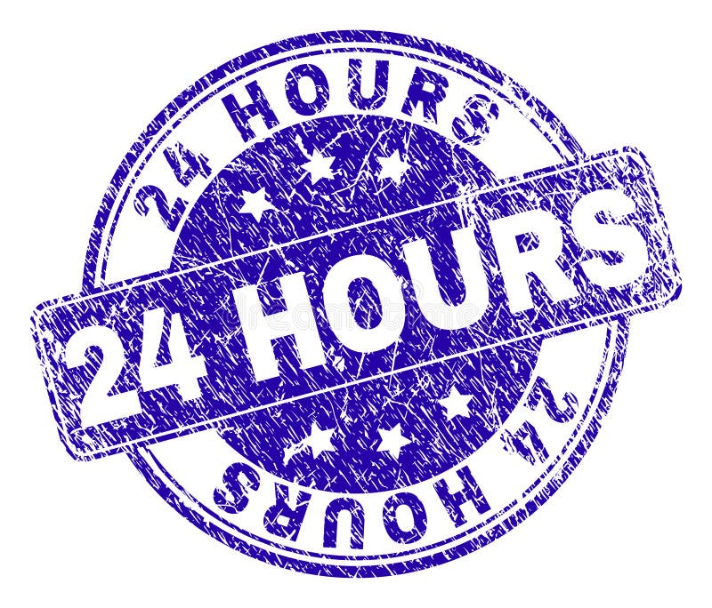Grunge 24 HOURS SERVICE Stamp Seal Stock Vector - Illustration of ...