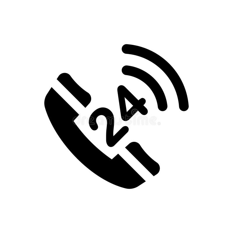 24 hours support icon stock vector. Illustration of hours - 218947453