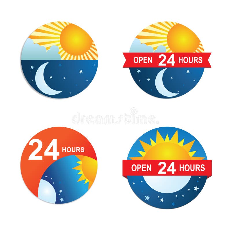 24 Hours stock vector. Illustration of change, oclock - 30552776