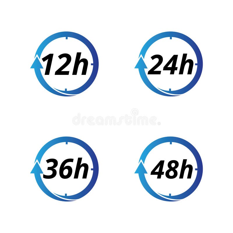 Time Duration Icon Set with Different Styles Stock Vector ...