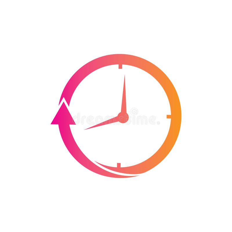 Hours Time Duration Clock Vector Logo Design Concept Stock Vector ...