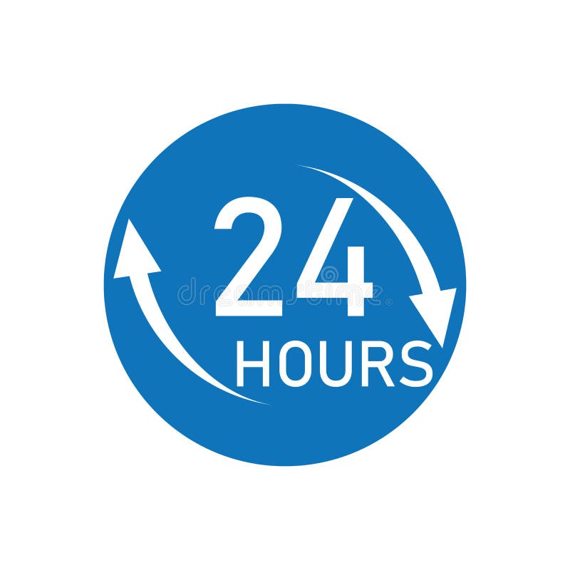 24hours stock vector. Illustration of customer, anytime - 169454789