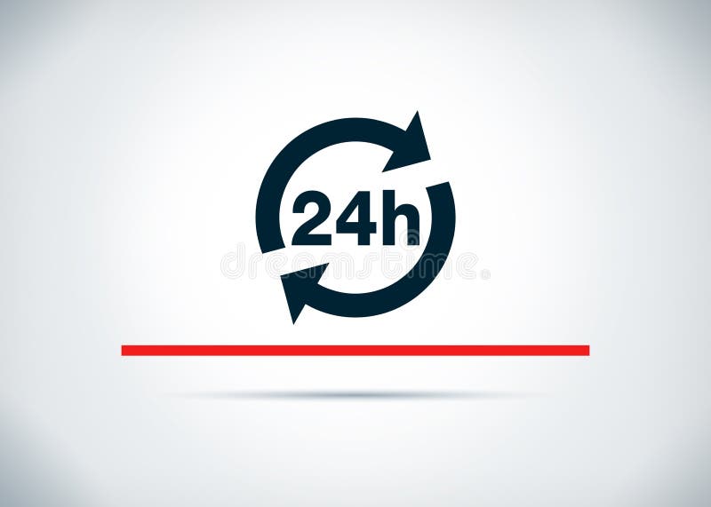 24 Hours Update Icon Abstract Flat Background Design Illustration Stock ...