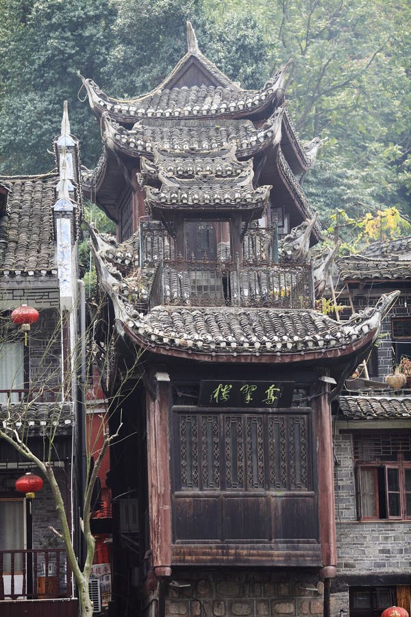 Chinese Riverside House stock photo. Image of china, guilin - 10617546