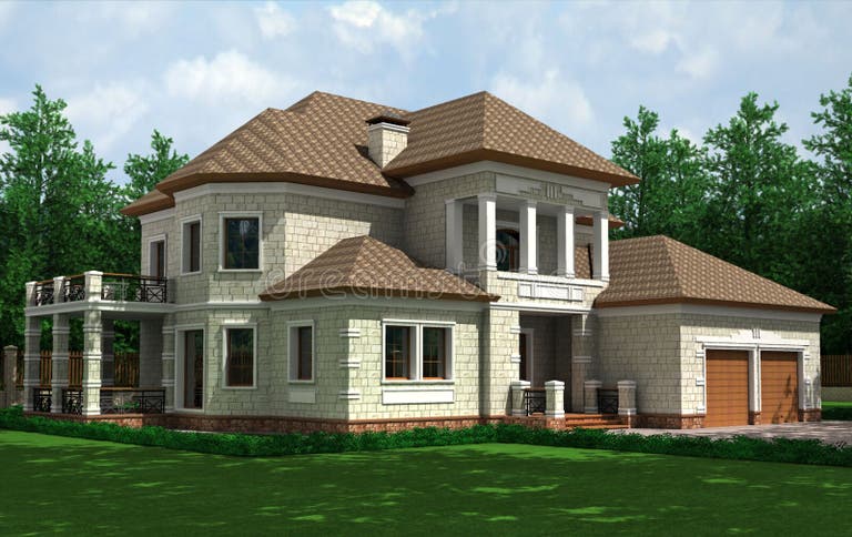 Spacious Brick House Stock Illustrations – 765 Spacious Brick House ...