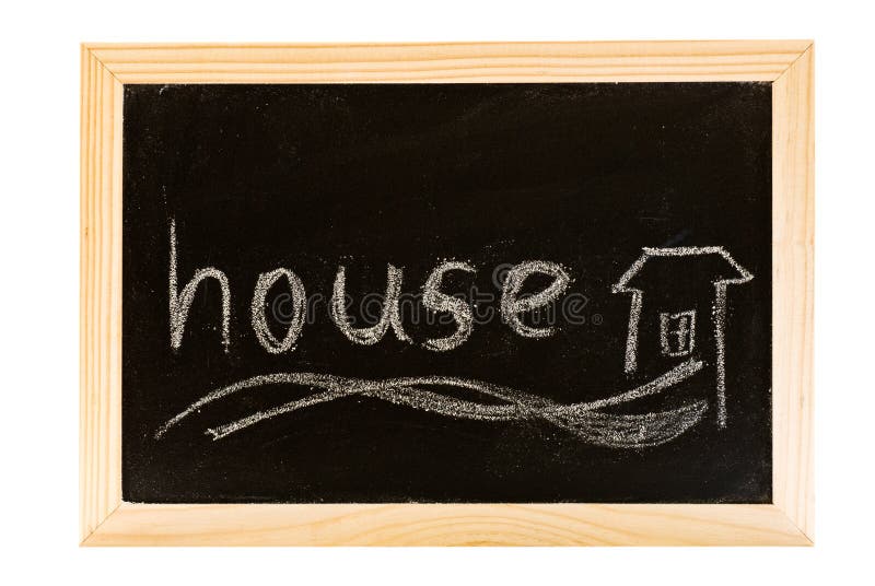 House stock image. Image of billboard, board, house, drawing - 12274835