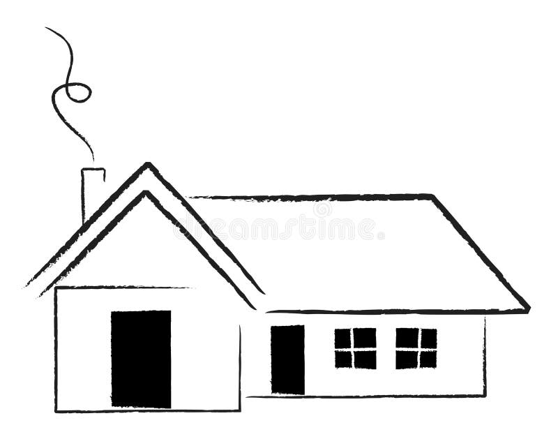 One Story House stock illustration. Illustration of building - 5897468