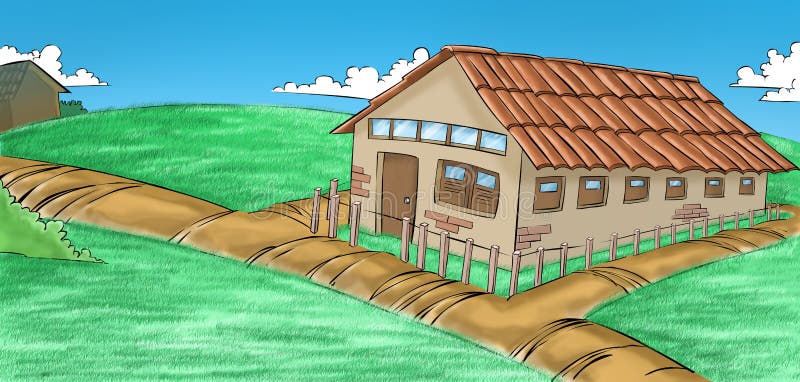 Cartoon Prairie House