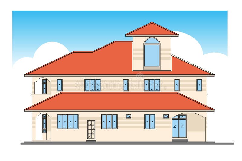 House stock vector. Illustration of building, comic, graphic - 3444610