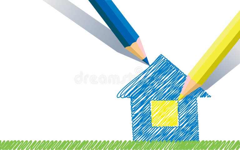 Crayon House Stock Illustrations – 3,689 Crayon House Stock ...