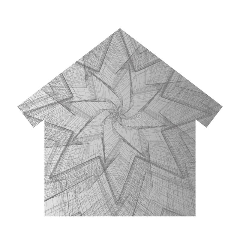 A House with an Abstract Gray Structure for Web Design or As a Print ...