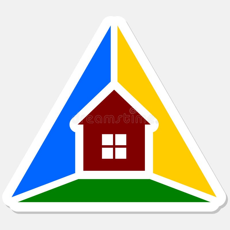 House abstract sticker stock vector. Illustration of purple - 83650325