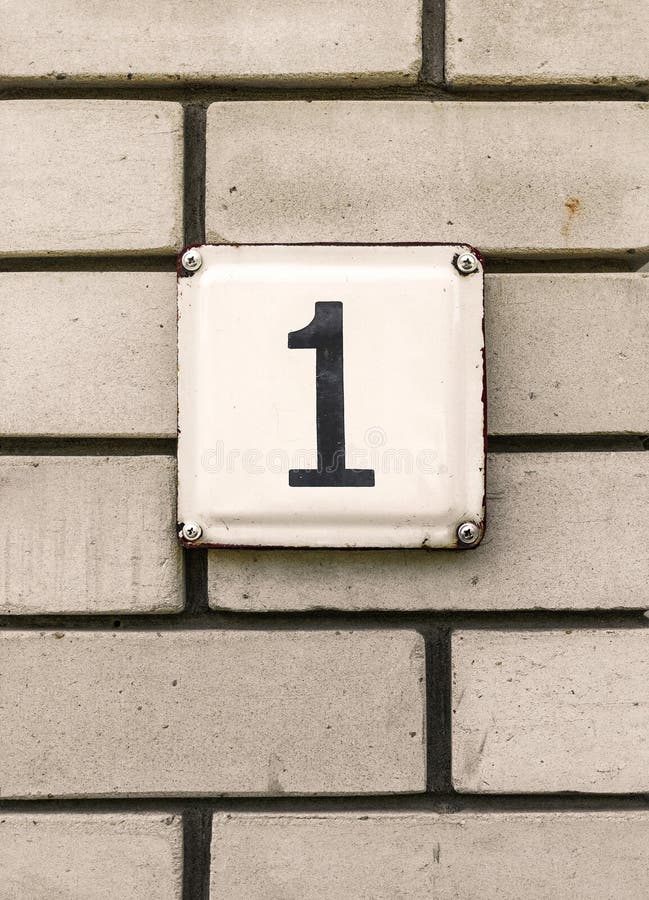 House address number one 1 stock photo. Image of street - 295721766