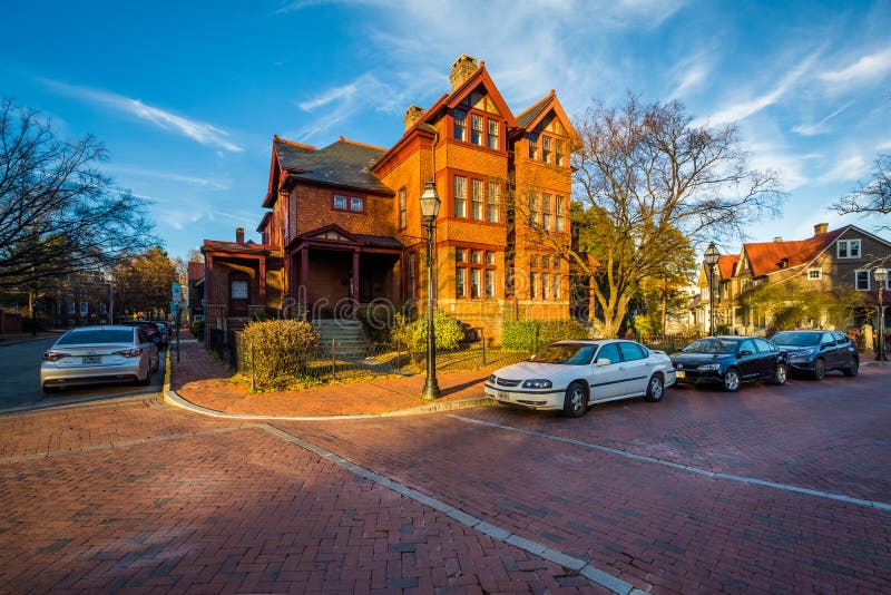 House Along State Circle, in Annapolis, Maryland. Editorial Photo ...