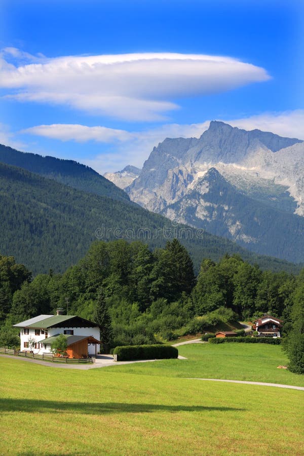 House in the Alps stock photo. Image of switzerland - 121597866