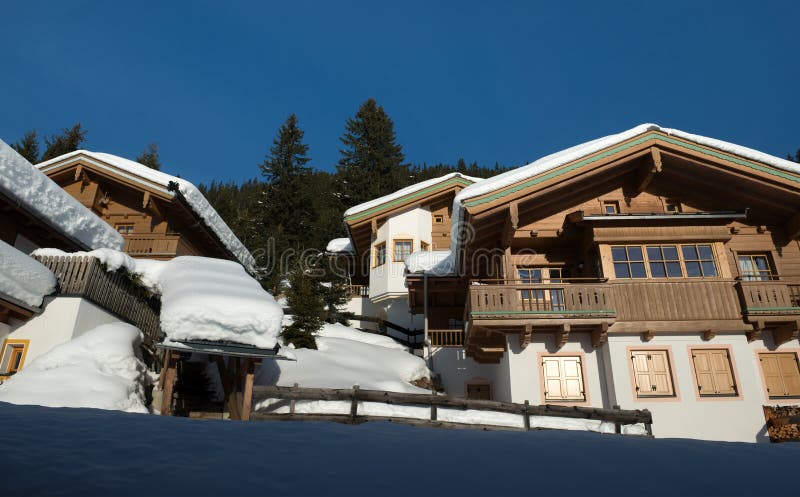 House in the Alps mountain stock image. Image of trees - 29714983