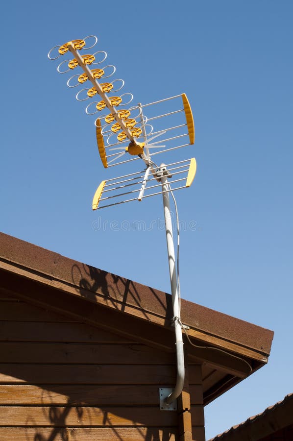 House and antenna stock photo. Image of aerial, home - 26417652