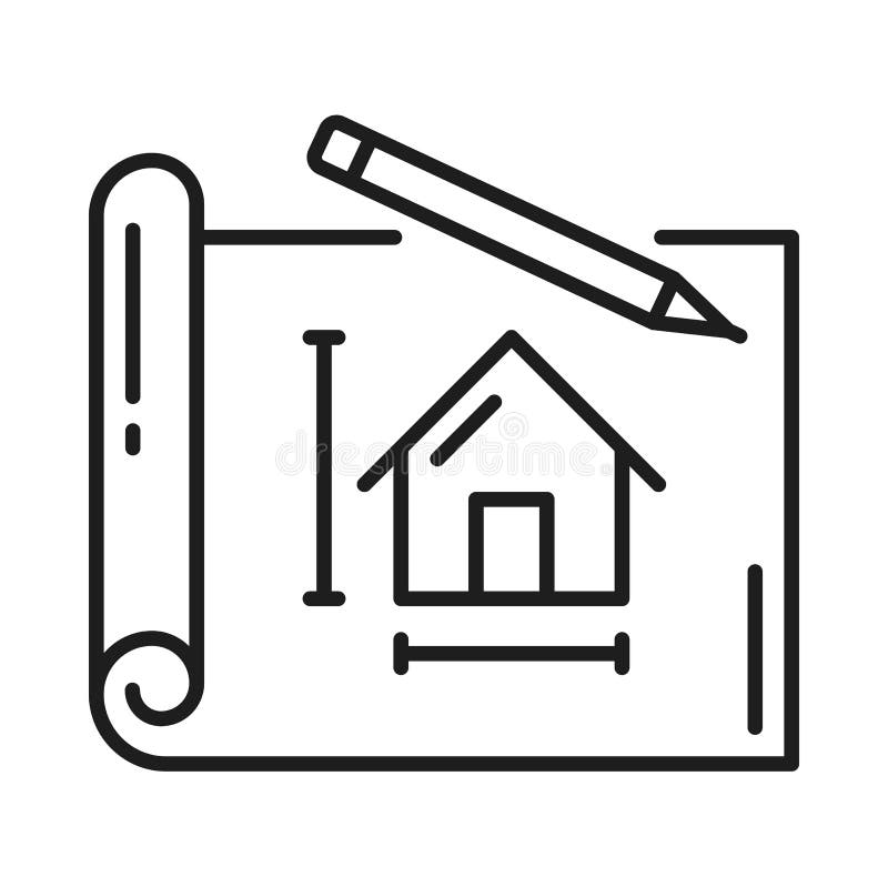 House Architect Development, Home Building Icon Stock Illustration ...
