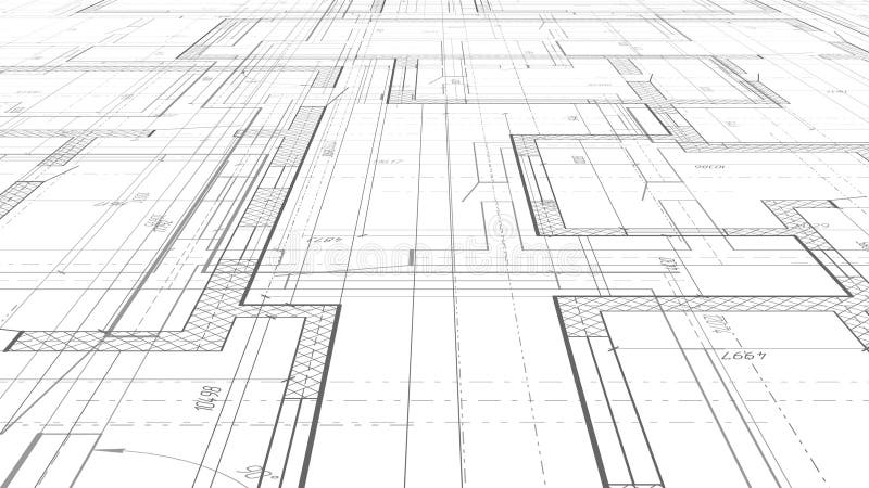 House Architectural Plan .Technical Drawing Background.Engineering ...