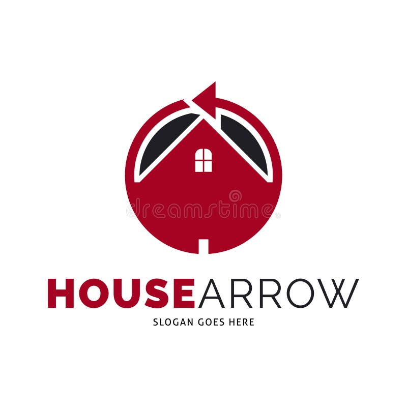House Arrow Icon Vector Logo Template Illustration Design Stock Vector ...
