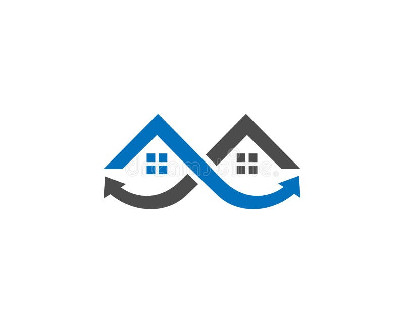House and Arrow Logo Design Template Stock Vector - Illustration of ...