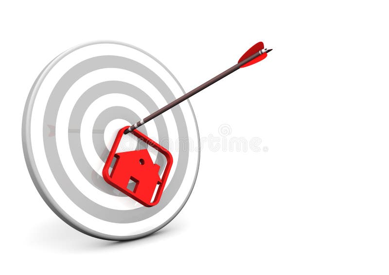 House Arrow Target stock illustration. Illustration of house - 54857467