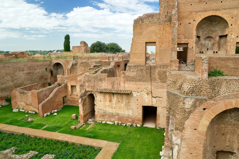 House of Augustus at the Palatine Hill in Rome Stock Photo - Image of ...